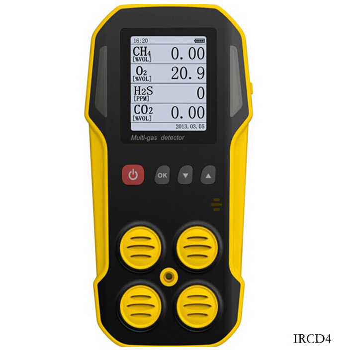 Portable Biogas Detector - 4 Gas Monitor with Infrared Analyzer
