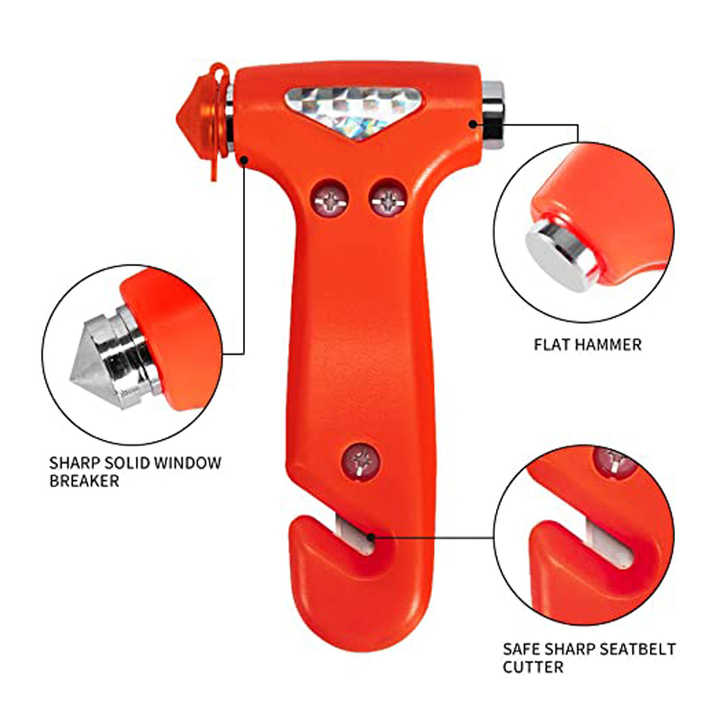 3 in 1 Car Safety Hammer - Emergency Windshield Breaker