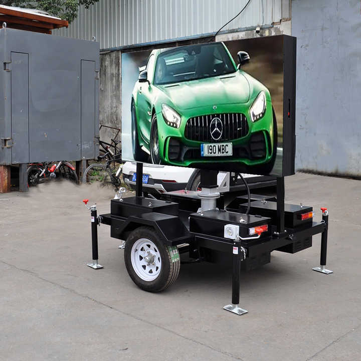 Small LED Screen Trailer Display Mobile 3sqm LED Billboard Outdoor ...