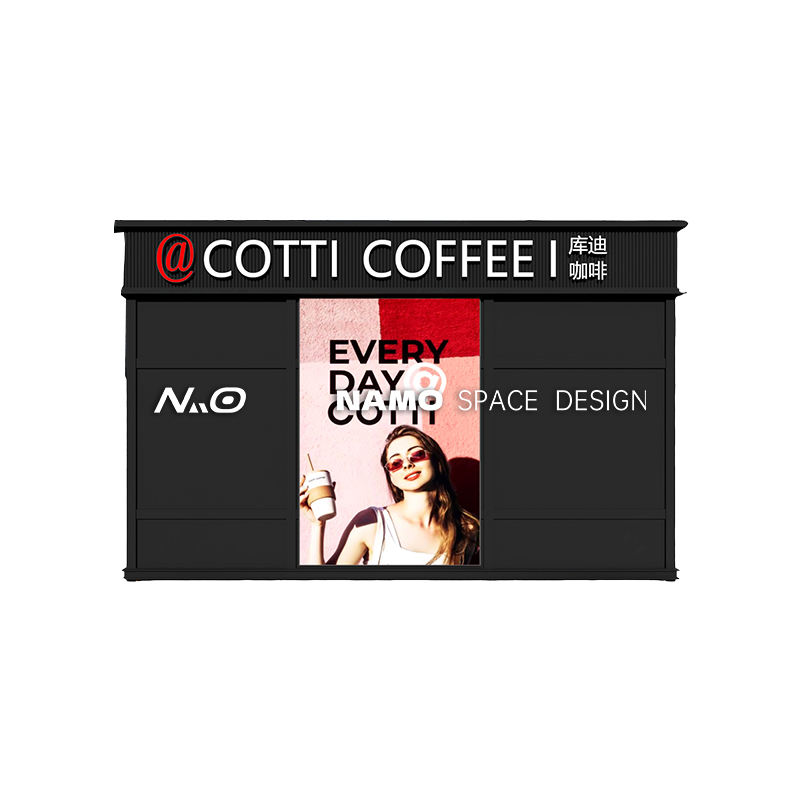 Coffee Kiosk - Modern Drink Juice Bar Display Counter