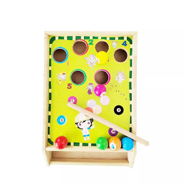 Billiard Toy Balls Game Matching Cognitive Toy Billiards Game Wooden ...
