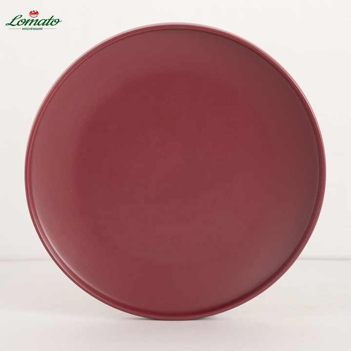 Luxury Italian ceramic tableware Matte red stoneware restaurant party ...