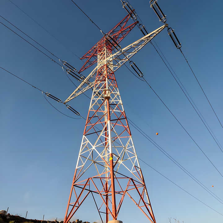 33kv 66kv 138kv 220kv Transmission Line Tower Steel Tube Pylons Self ...
