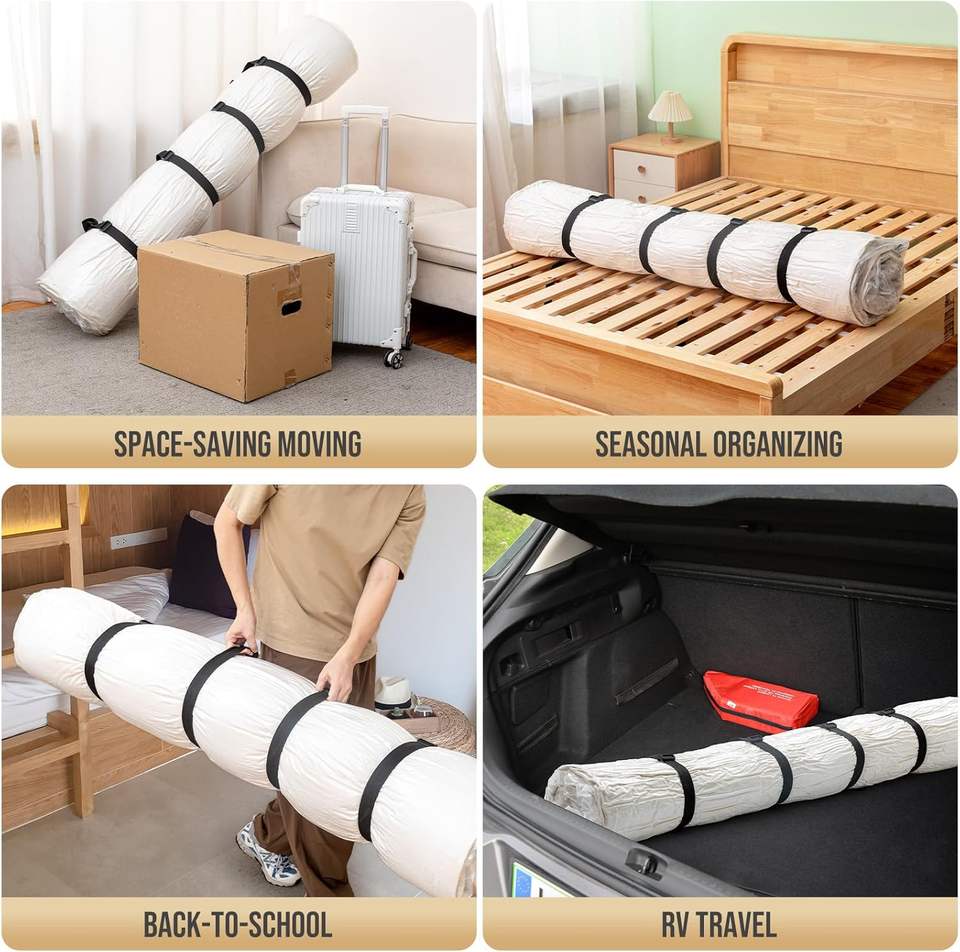 Roll-Pack Mattress Compression Bag with Handles - Reinforced Seals ...