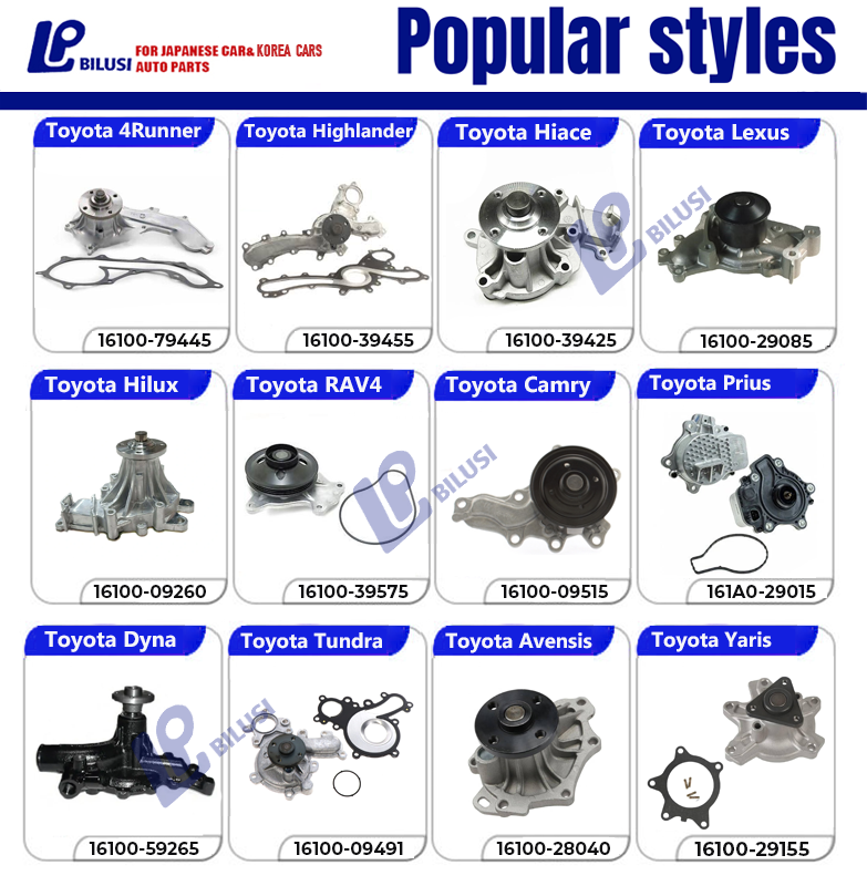 Bilusi Auto Cooling Systems Car Water Pump for Toyota Mark X Reiz Crown ...