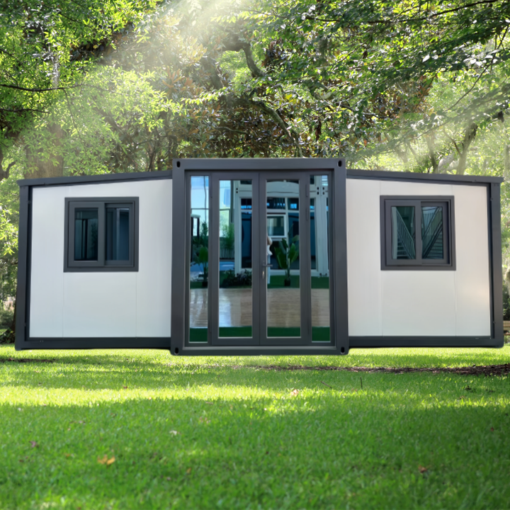 40ft Expandable Tiny House Mobile Home Shipping Container Glass Curtain ...