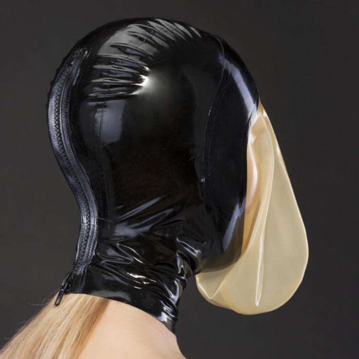 SM Adult Toys - Latex Mask with Zipper for BDSM Role Play