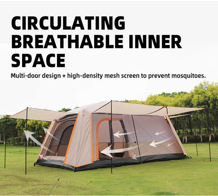 1 Second Quick Open Family Tent - Ideal for Outdoor Camping
