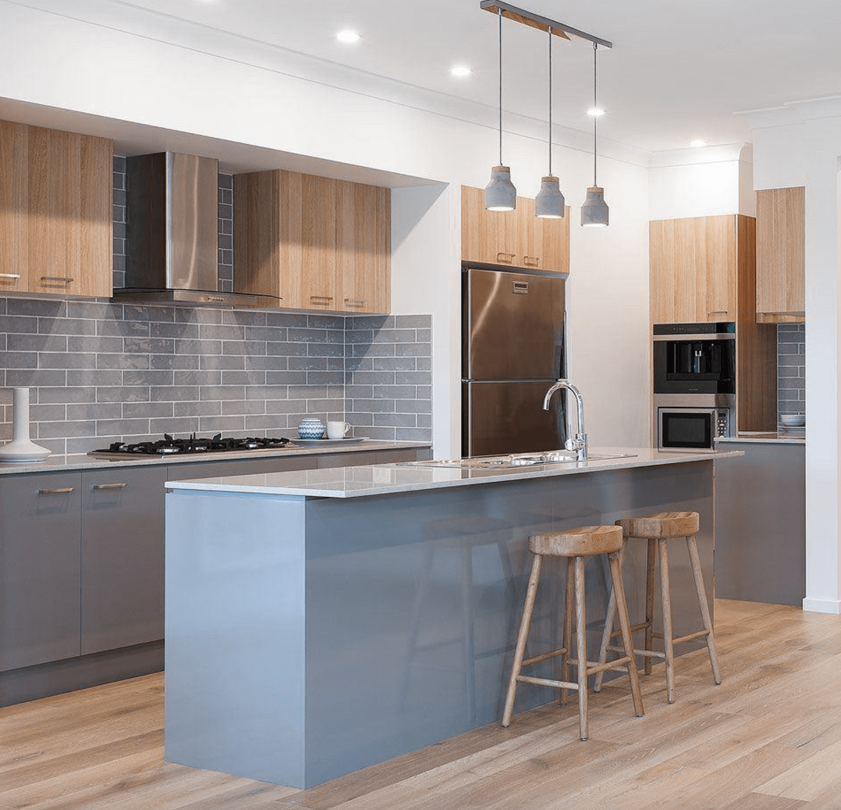 Shop Our Small Set Modern Handless Design Kitchen Cabinet