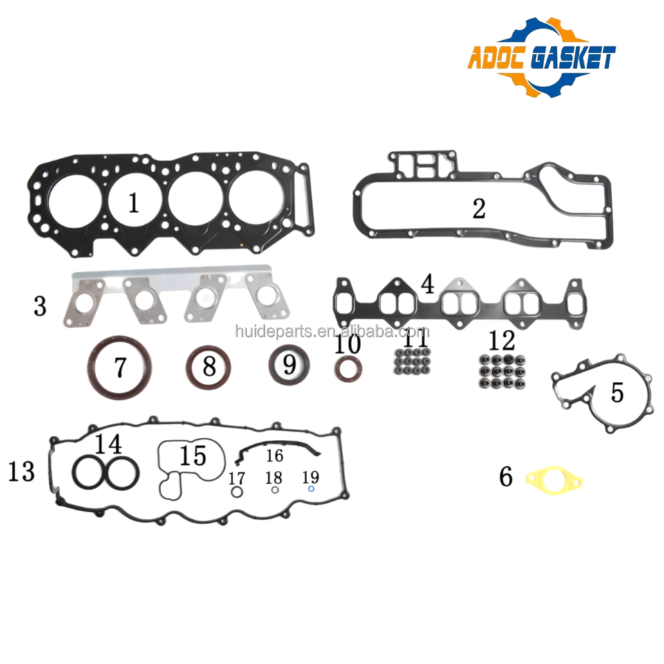 Engine Head Gasket Set for Mazda WL WL-T 2.5L B-Series 2.5 TD 4WD 8ASX ...