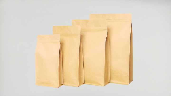 20x30cm Kraft Paper Bag with Zip Lock - Moisture Barrier