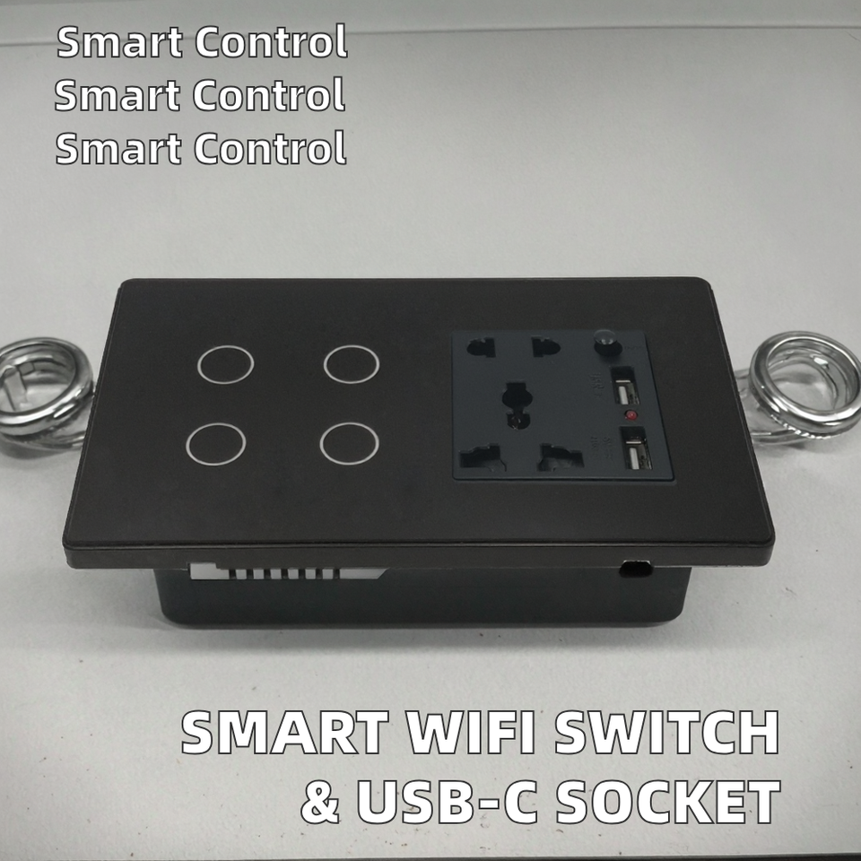 For Smart Life WiFi Smart Switch Durable 240V Wall Socket USB+Type-C ...