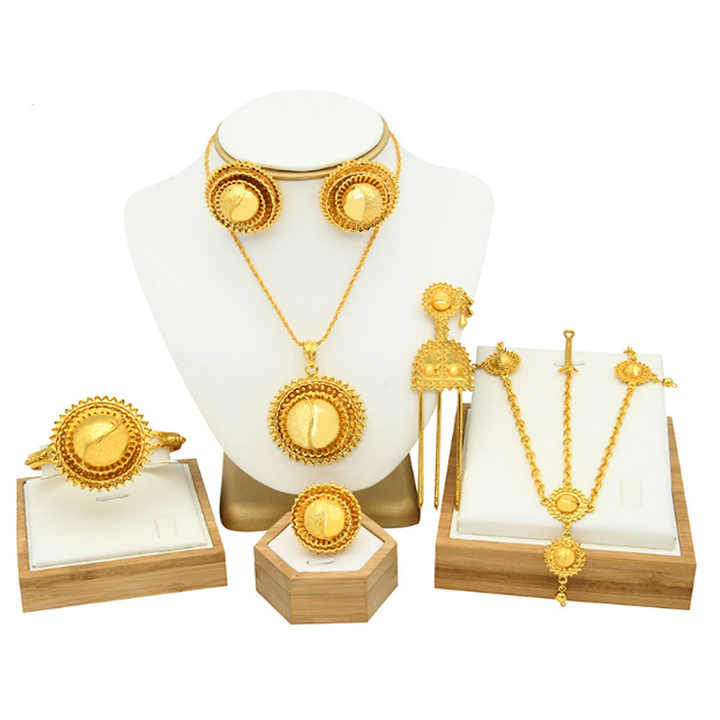 Ethiopian Traditional Wedding Habesha Gold Plated Jewelry