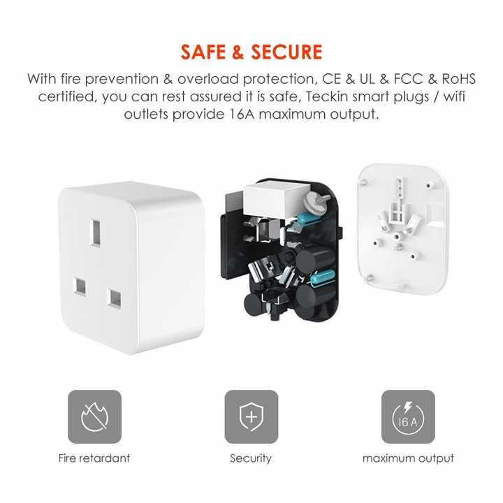 UKCA Smart Plug UK ESP8266 Smart Socket Power Monitor for Alexa Home ...