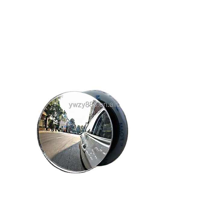 Car Rimless Small Round Mirror Reverse Blind Spot Rear View Rotating ...