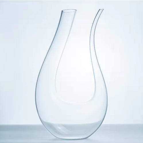 1500ml 50.7oz Clear Crystal Elegant Handmade U-Shaped Slanted Top Glass ...