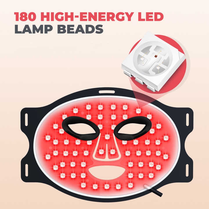 7 Color LED Light Therapy Facial Mask - Rechargeable & Portable