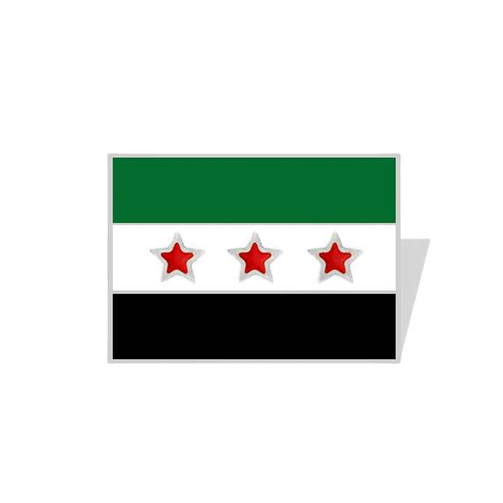 Syria Map Lapel Pins - Free Syria, Country Flag Badges