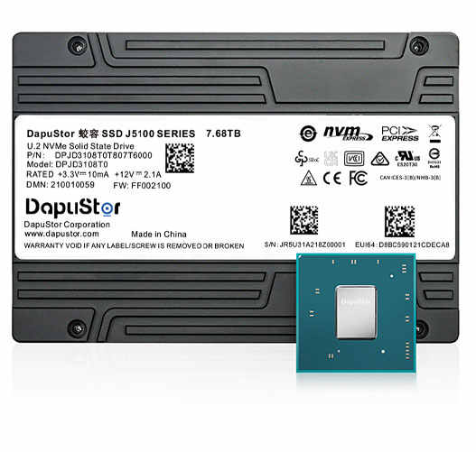 dapustor库存j5060 15.36tb 30.72tb 61.44tb u.2 15毫米pcie4.0 nvme双端口3d企业qlc n和ssd