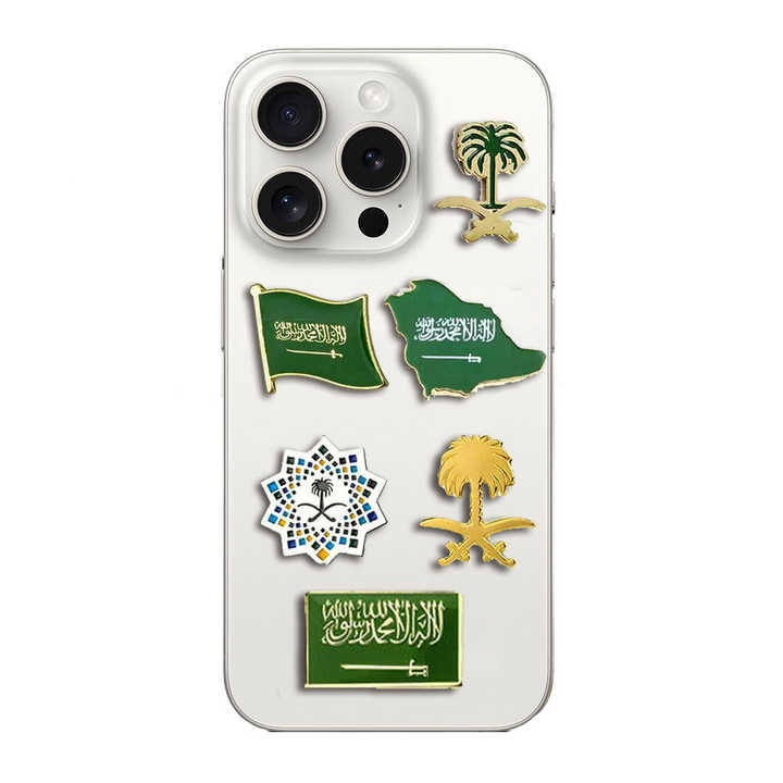 Custom Soft Enamel KSA National Flag Brooch Badge