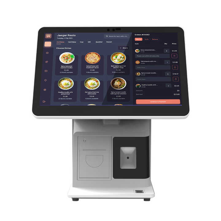 New arrival 15.6inch desk top pos system machine Dual touch Screen Pos ...