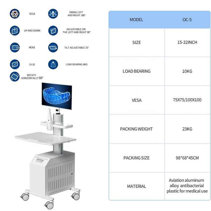 Dental Oral Scanning Cart - Modern & Mobile Solution
