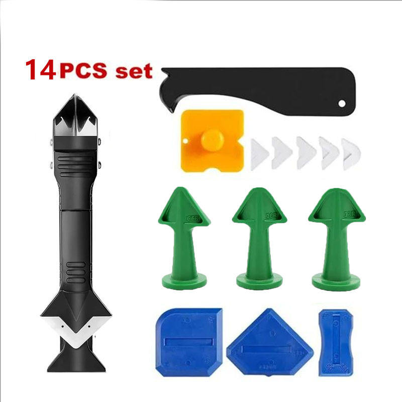 14pcs Silicone Caulking Tools Kit Corner Caulk Removal Tool Kit and ...