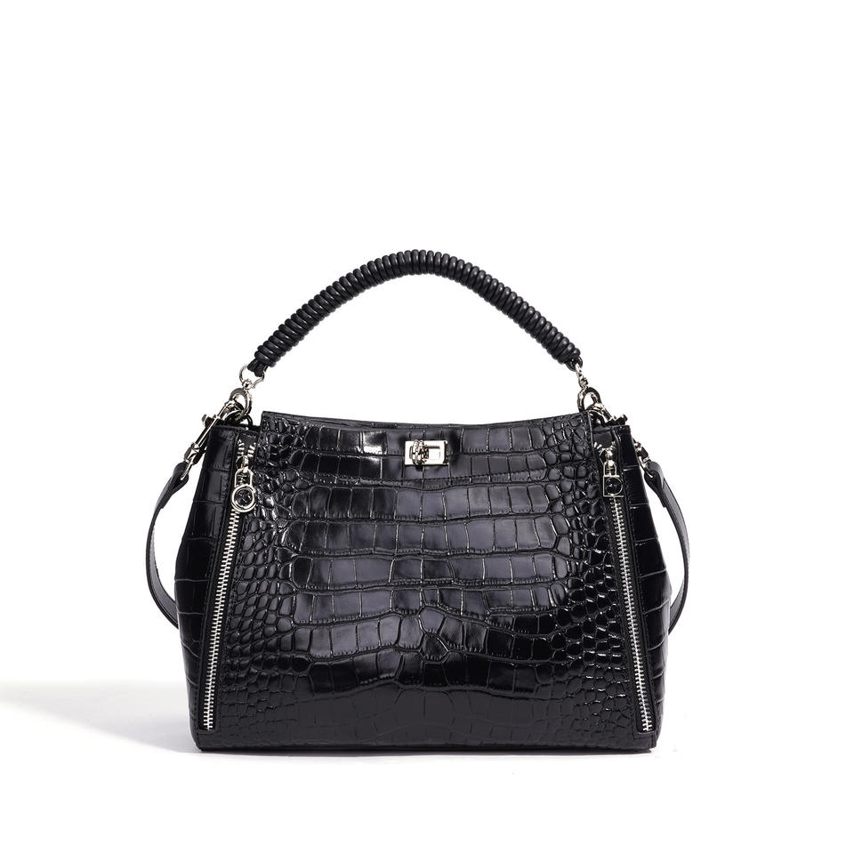 Luxury Crocodile Pattern Cowhide Women's Handbags Shoulder Bags 2026 ...