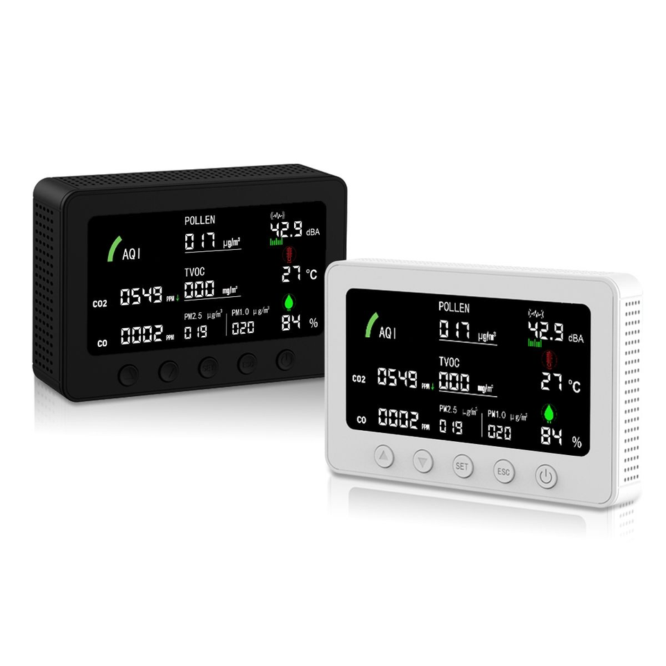 11-in-1 Smart Air Quality Monitor - WiFi Tuya Detects AQI/CO2/CO/PM2.5 ...