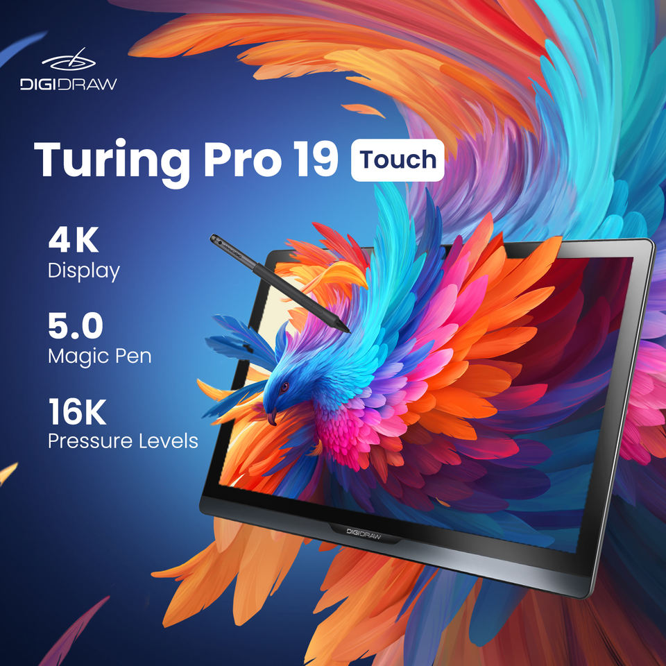 DigiDraw Professional Graphic Drawing Tablet with Monitor Screen Touch ...