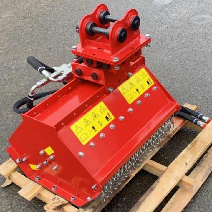 Lawn Mower with Excavator Mini Digger Flail Attachment