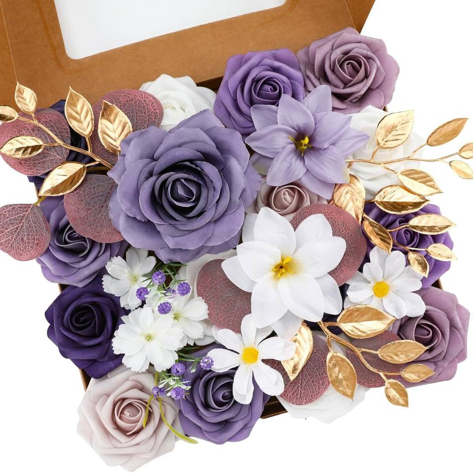 High Quality Bridal Bouquets Arrangement Blue Flowers Rose Dahlias ...