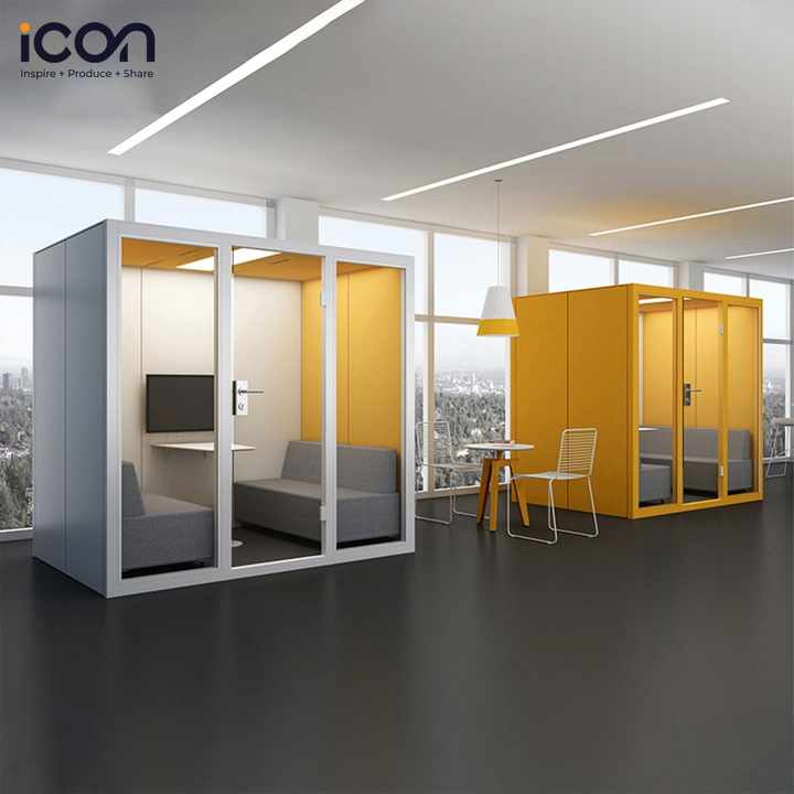 Acoustic Soundproof Meeting Study Work Pod for 4 People