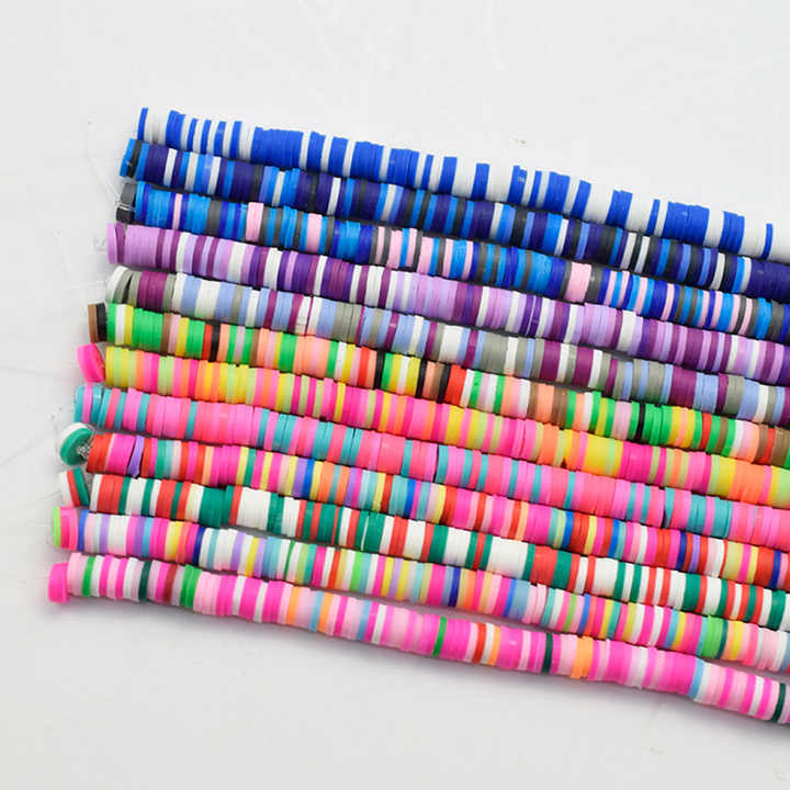 DIY Accessory 4mm 6mm Fimo Polymer Clay Beads in Bulk , Wholesale Flat ...