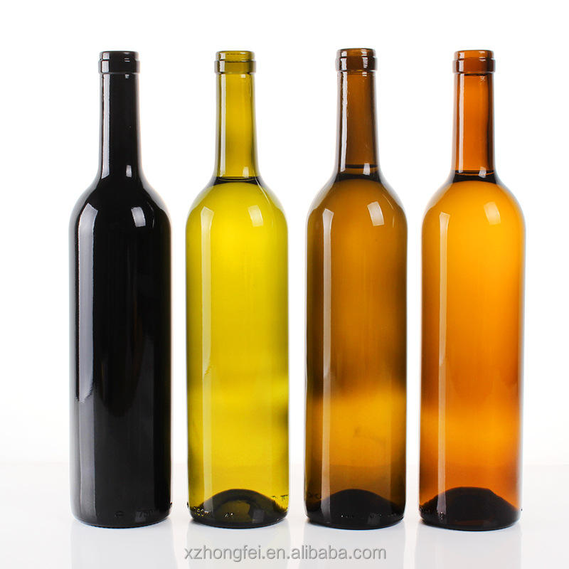 Antique Green 750ml Wine or Diffuser Screen Printed Glass Bottle with ...