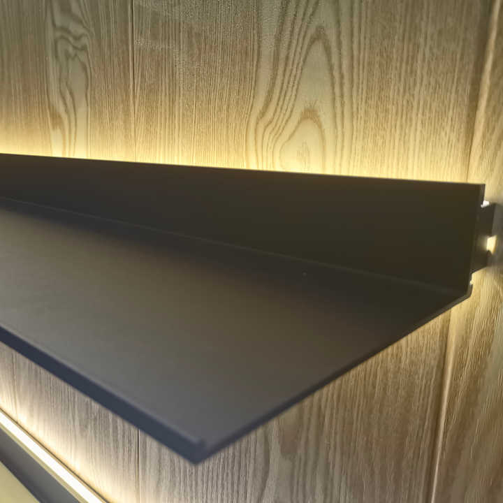 Modern Floating Aluminum Metal Wall Shelf with Lamp Transformer PC ...