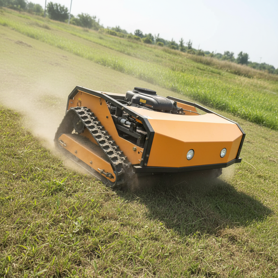 Crawler Remote Control Robot Lawn Mower Remote Control Slope Mower Self ...