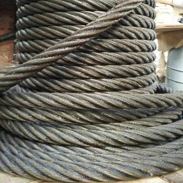 6x37 Galvanized Steel Wire Rope for Construction Rigging & Lifting FC/IWS/IWR Cores Available ...