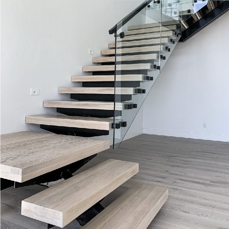 Modern Design Column Rubber Stair Tread Wood Iron Stairs - Buy Stair ...
