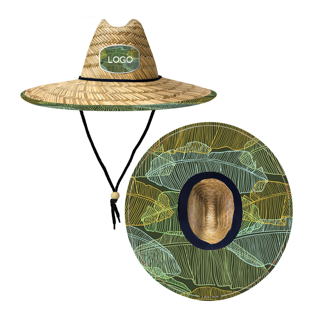 Custom Bottom Print Summer Unisex Wide Brim Beach Hat Men