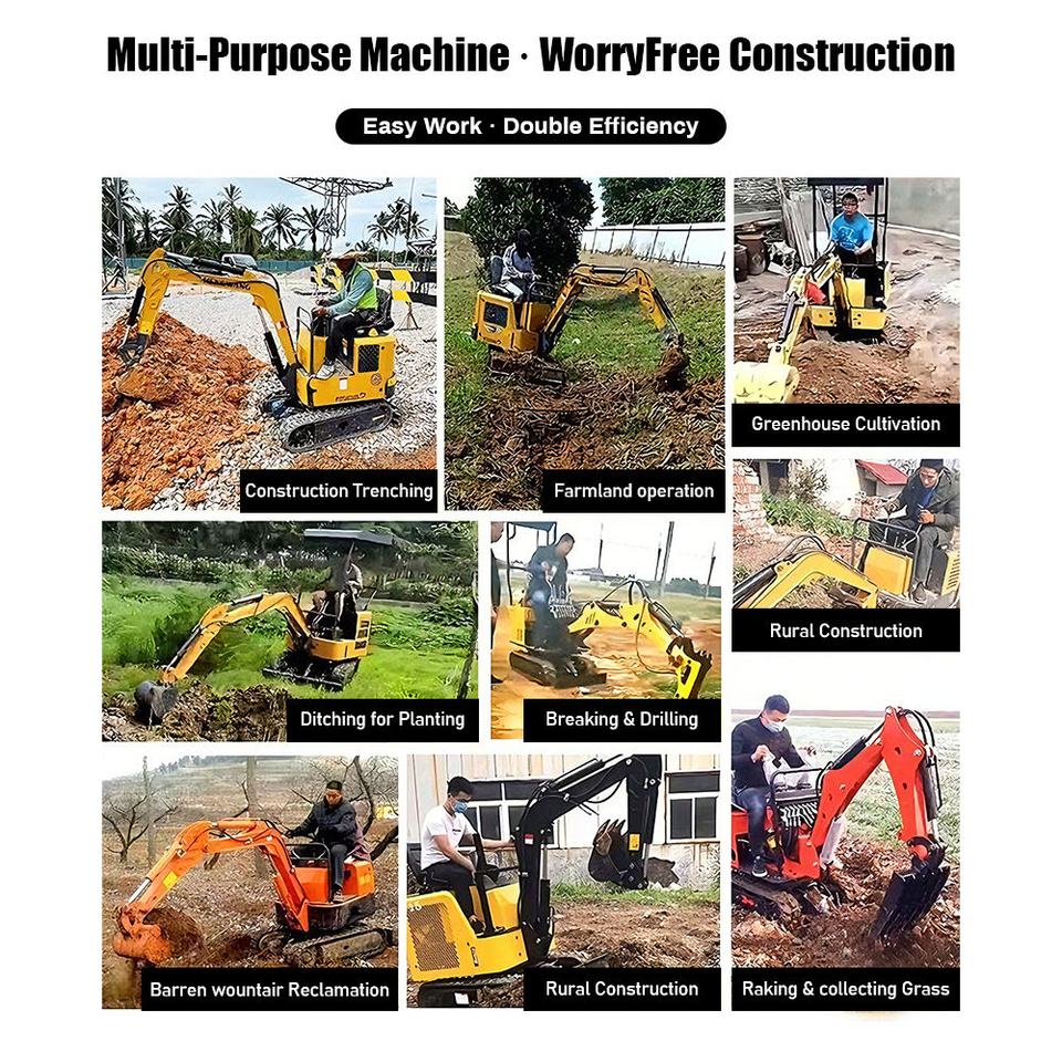 For Construction Works Small Digging Machine 0.8 Ton Reliable Quality ...