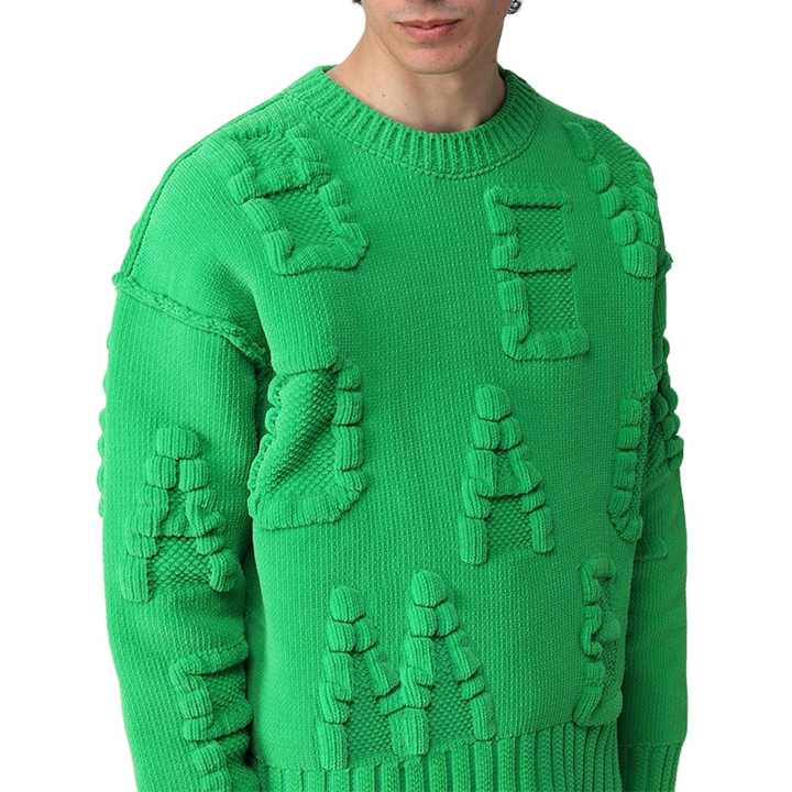 2026 NEW JT Custom LOGO Men Embossed Sweater Manufacturer OEM Pullover Casual Knitwear Crew Neck ...