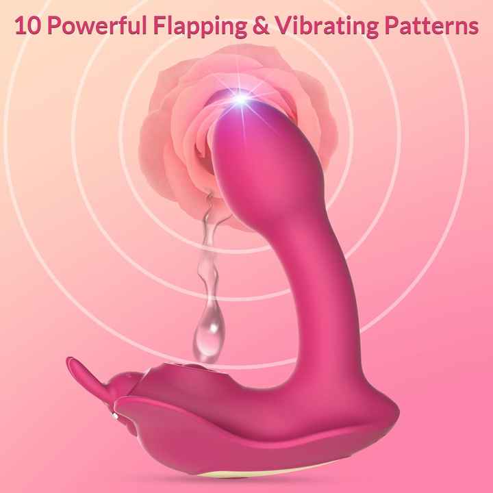 NAOUME Strap on Dildo Vibrator - 100% Waterproof Clitoral Stimulator