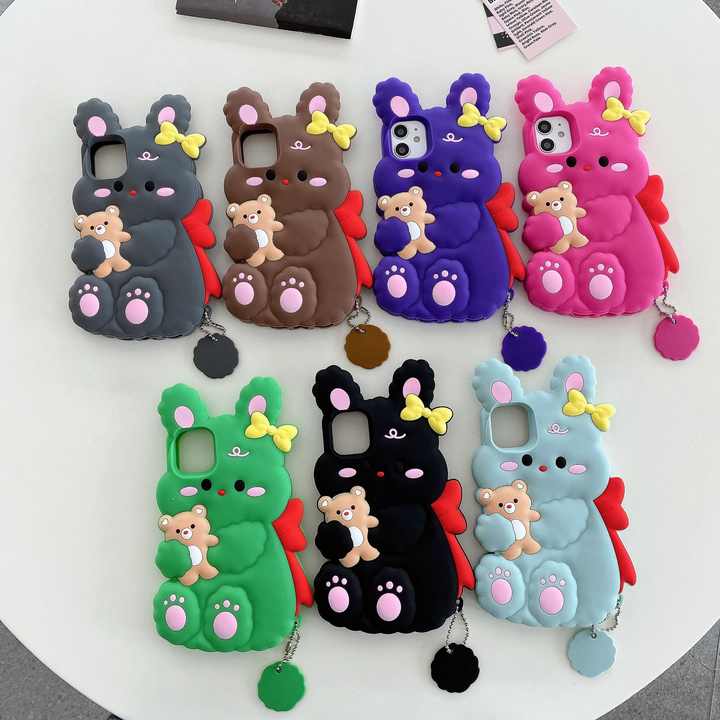 Kawaii 3D Cartoon Cute Silicone Mobile Phone Case for Girls