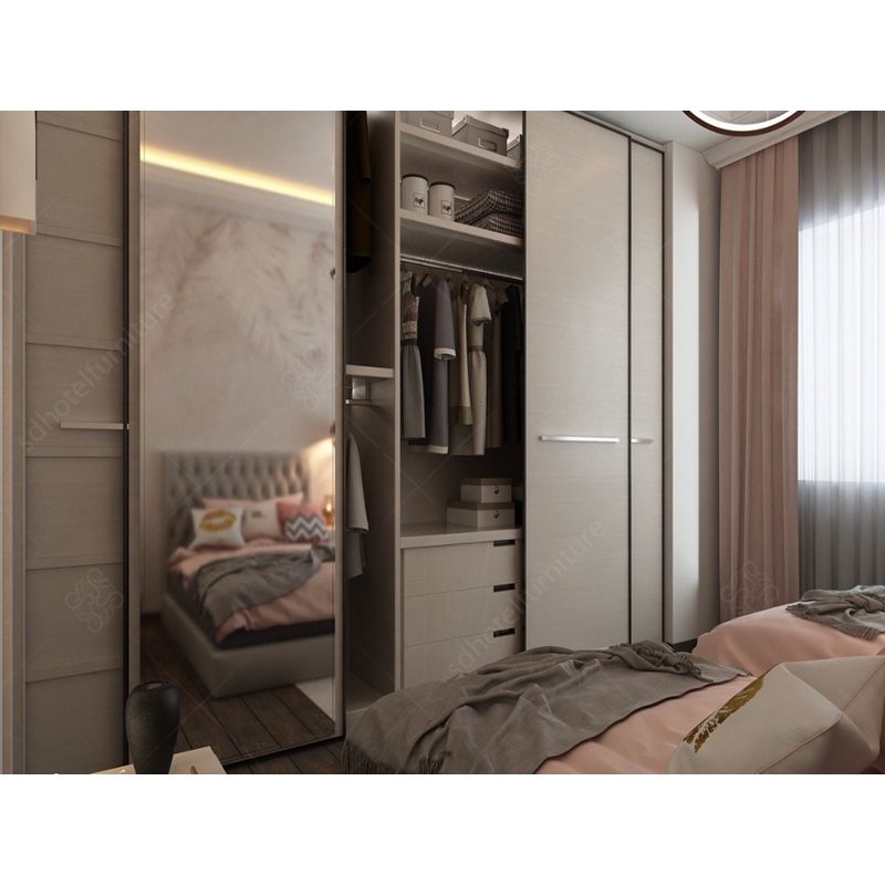 Foshan Modern Custom Made Wooden Wardrobe for Hotel or Apartment Use ...