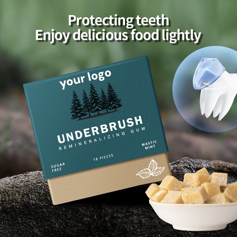 Organic MASTIC MINT Remineralizing Gum Chewing Gum Protect Tooth Tooth ...