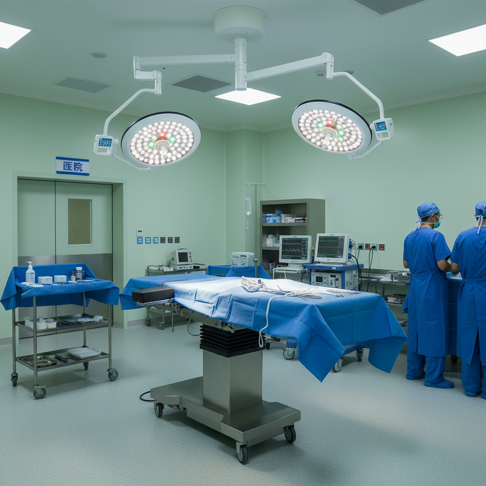 Ultra-thin lamp head design, dual-operation ceiling-mounted surgical ...