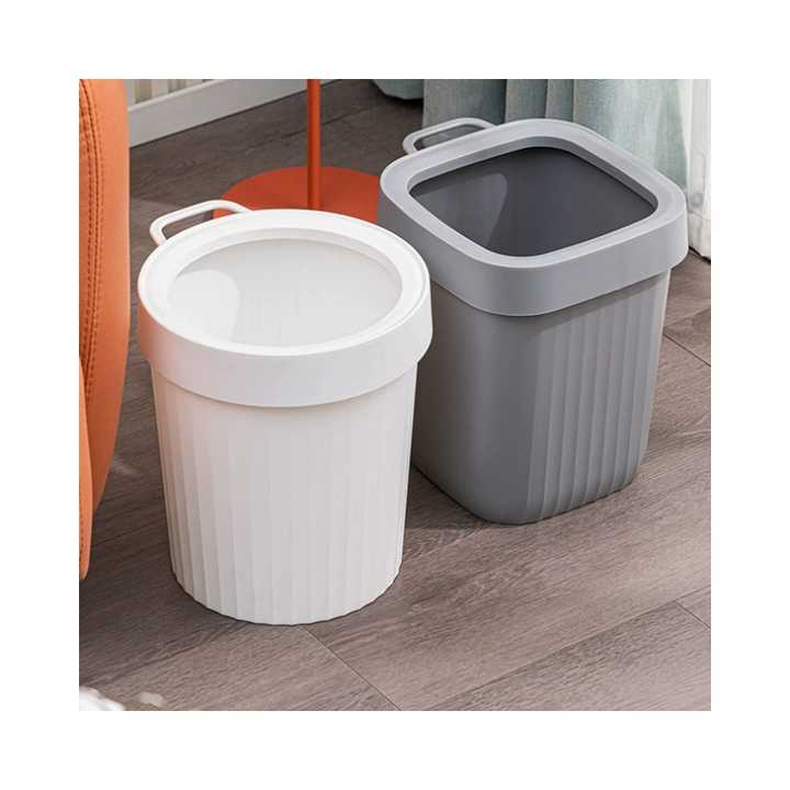 Xjh Reinforced Plastic Trash Can Explosion-resistant Open Top Design ...