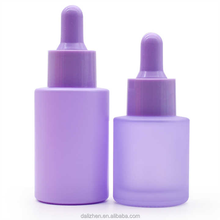 Custom 20ml 30ml Flat Shoulder pink Red Green Blue Thick Hair Oil Serum ...