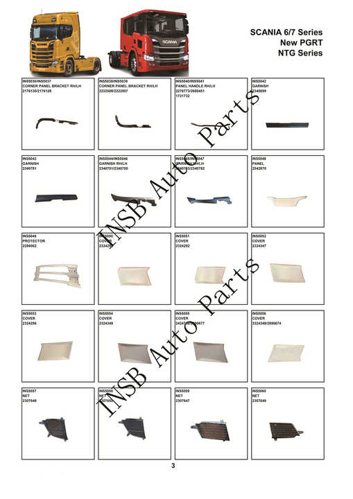 2474483 2474480 Bumper Corner for Scania NTG Truck for Scania 6 7 PGRT ...